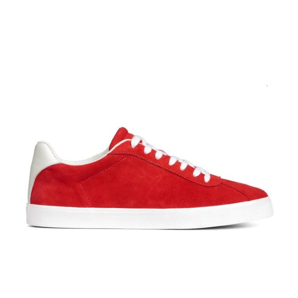 H&M | Shoes | Hm Authentic Suede Shoes In Red Color | Poshmark